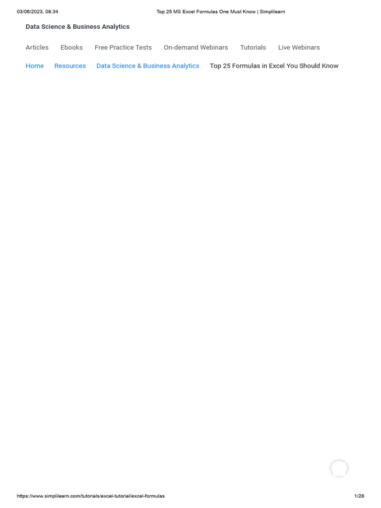 Top 25 Ms Excel Formulas Pdf Microsoft Excel Letter Case