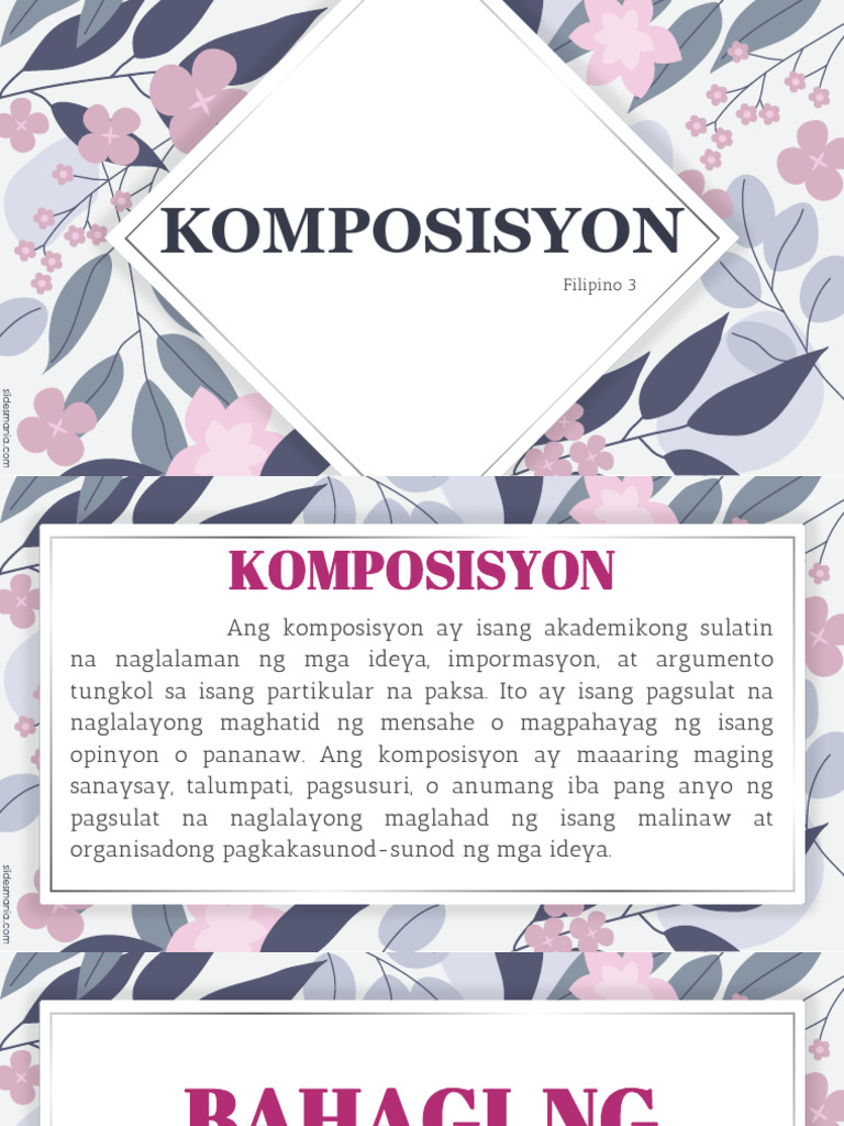 Fil 3 Aralin 6 Komposisyon | PDF