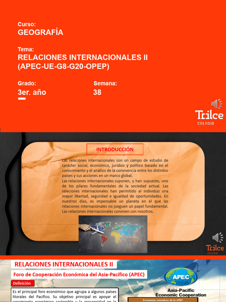 GF-3ro-Relaciones Internacionales II (APEC-UE-G8-G20-OPEP) (PPT Con Audio) | PDF | OPEP ...