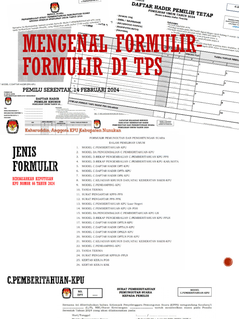 Mengenal formulir-formulir di tps | PDF