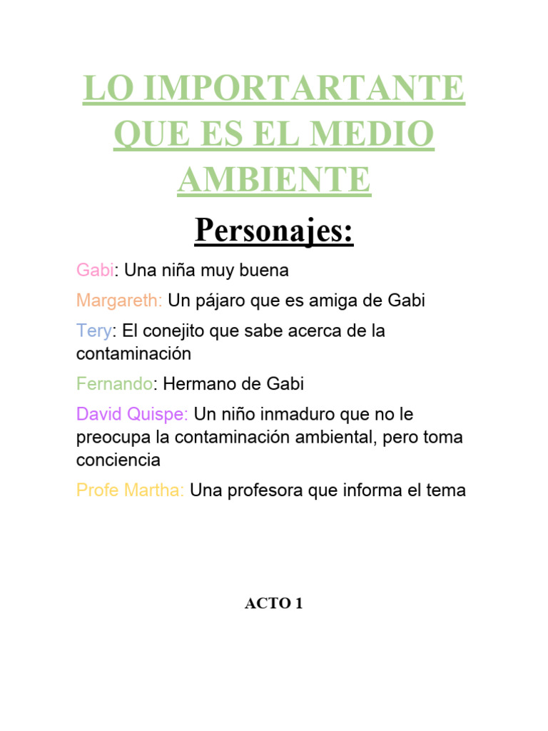 Lo Importartante Que Es El Medio Ambiente Final | PDF | Contaminación ...