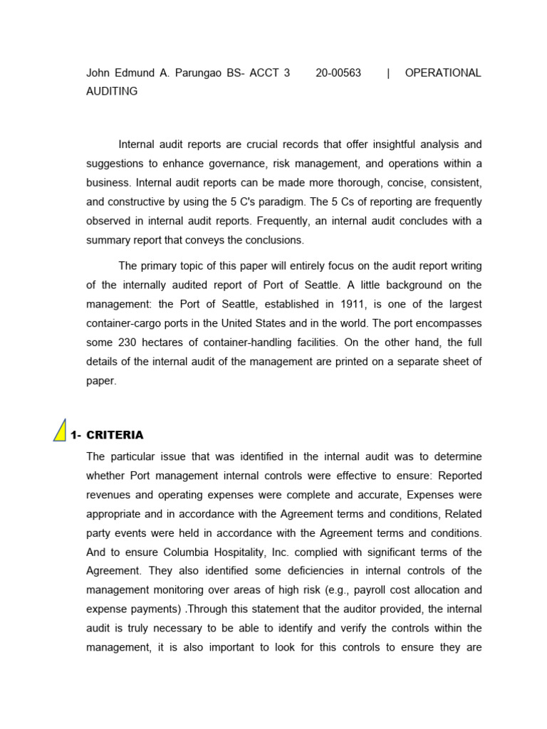 5Cs FINAL | PDF | Internal Control | Audit