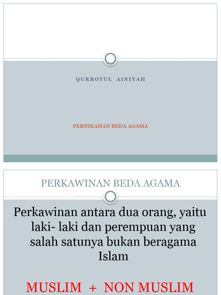 Hukum Pernikahan Beda Agama dalam Islam | PDF