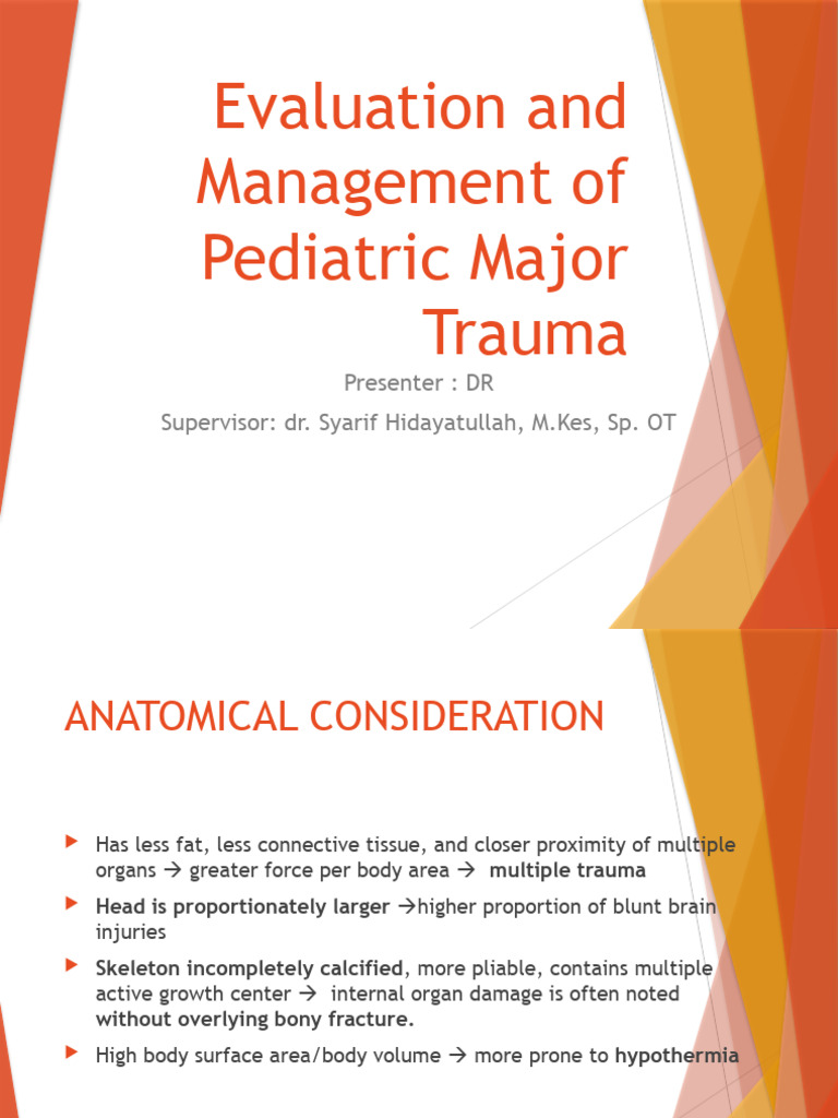Pediatric Major Trauma Management | PDF
