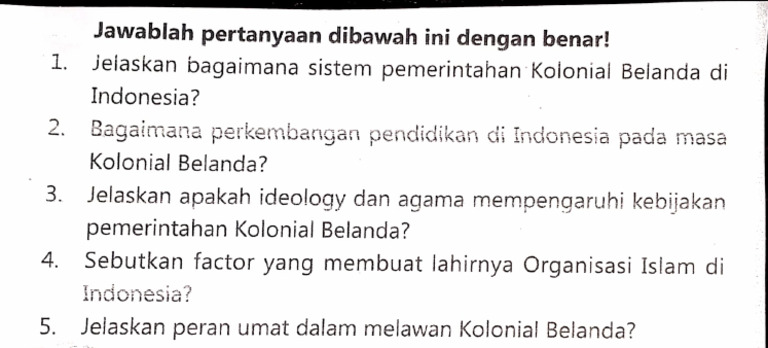 Soal Ulangan Tarikh Kelas XI | PDF
