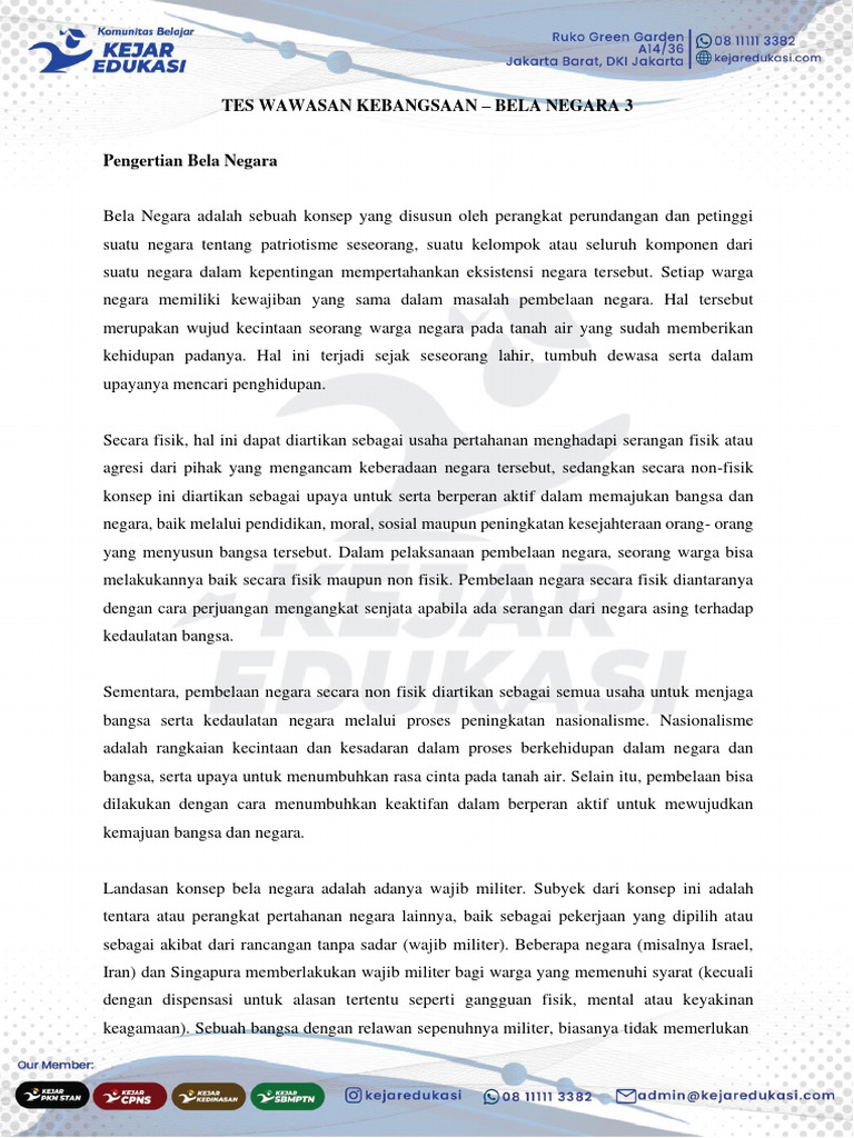 TWK - Bela Negara 3 | PDF