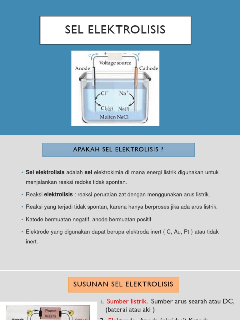 Sel Elektrolisis | PDF