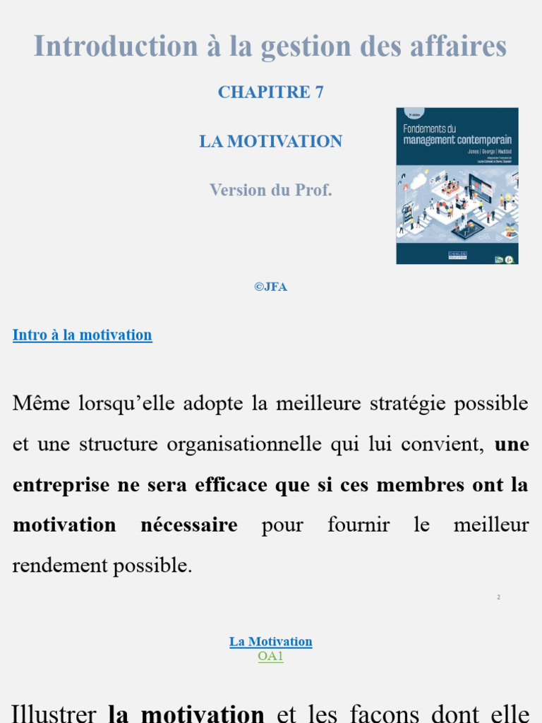 Adm Ch7.2022.Jfa-V Du Prof | PDF | Motivation | Motivant