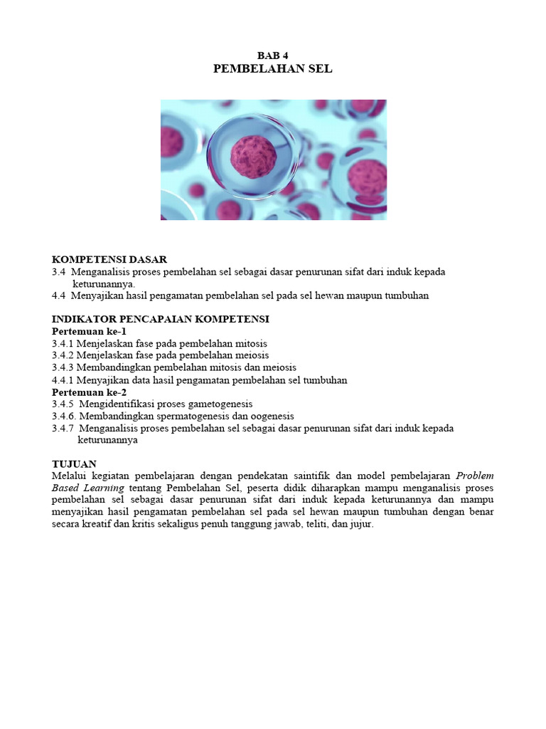 Modul Pembelahan Sel | PDF