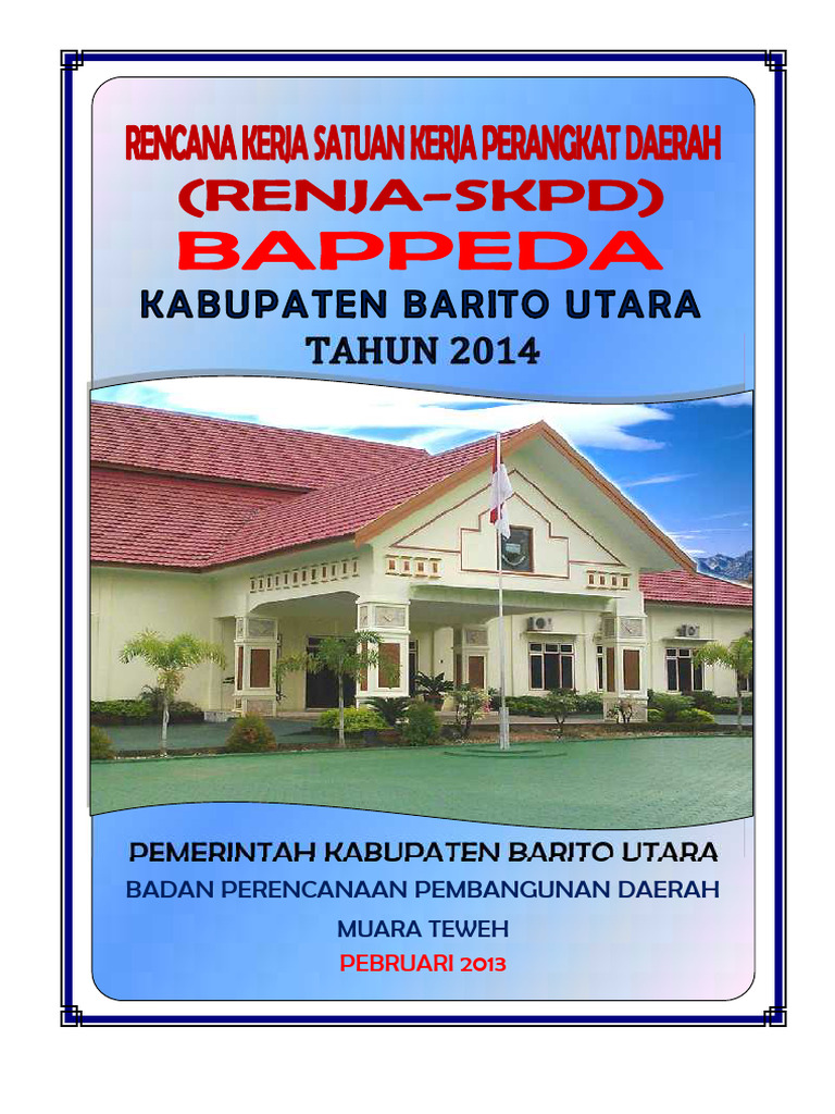 RENJA-SKPD Bappeda Barito Utara 2014 | PDF
