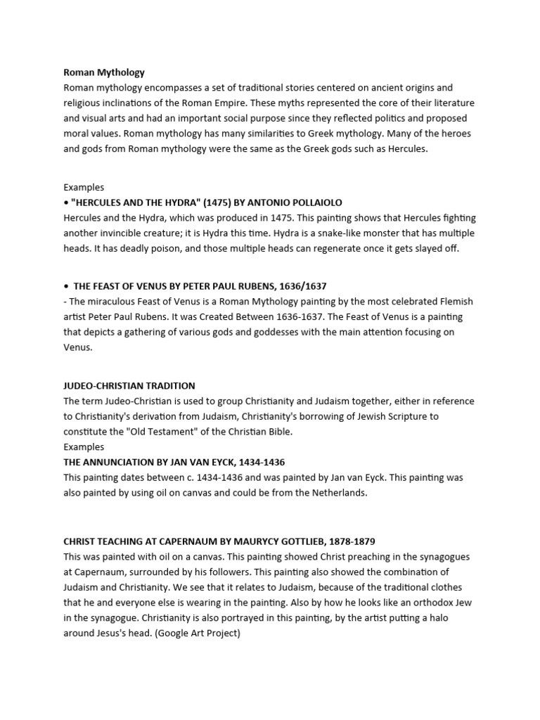 Roman Mythology Sacred Texts Mikaela | PDF | Jesus | Greek Mythology