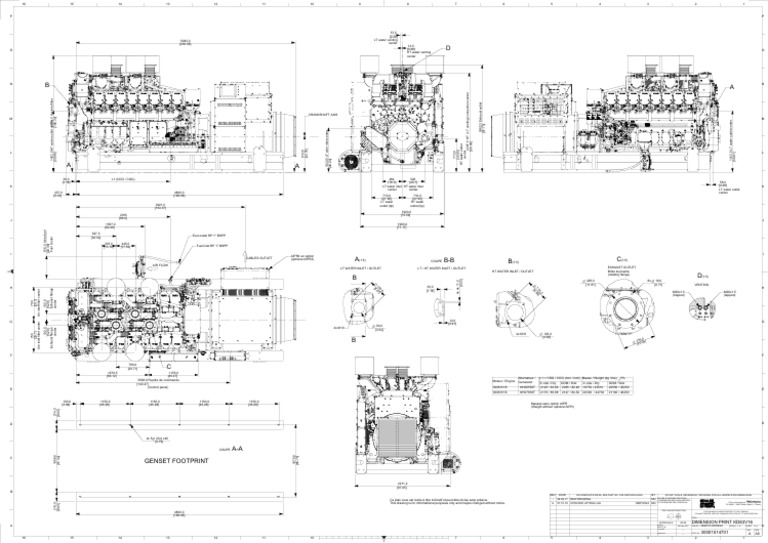 KD3500 F Open Set Drawing | PDF | Rotating Machines | Engine Technology