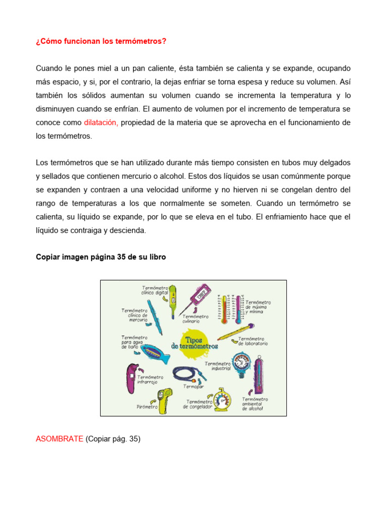 8 Como Funcionan Los Termometros | PDF | Líquidos | Agua
