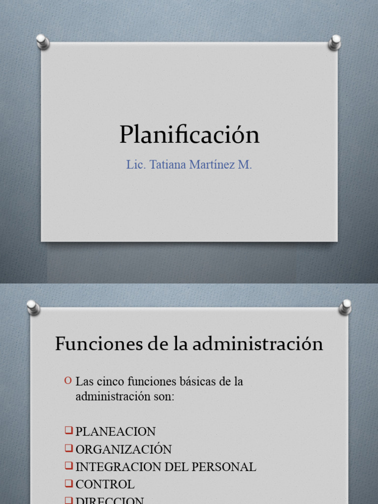 Funciones y Tipos de Planificación Administrativa | PDF | Planificación | Business