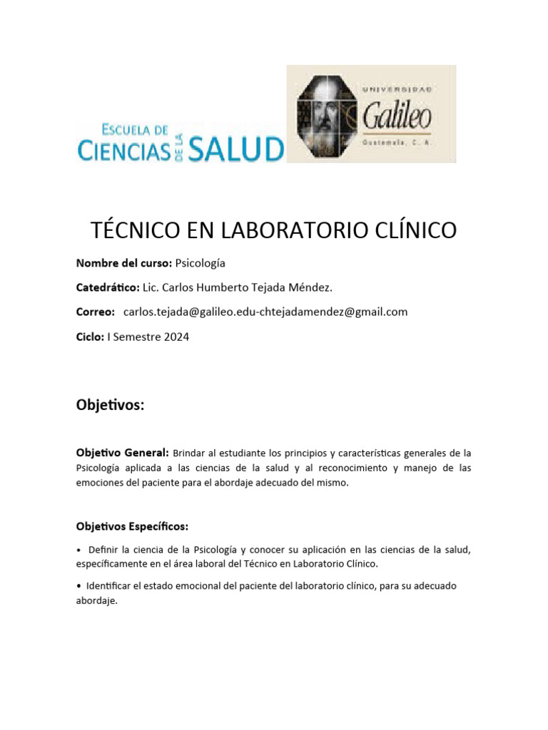 Programa de Psicolog A | PDF