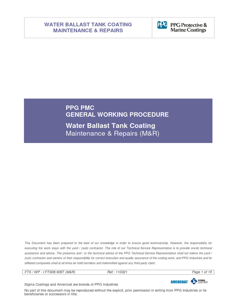 Water Ballast Tank Coating Guide | PDF | Abrasive | Water