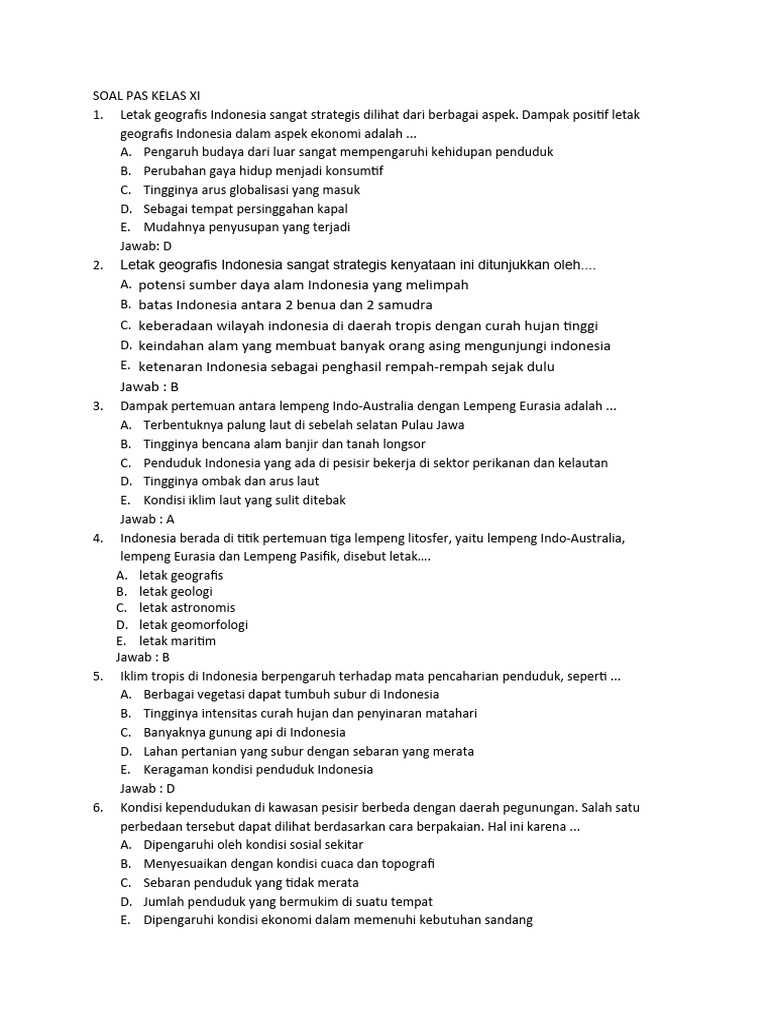 Soal Geo Xi Ganjil 2021-2022 | PDF