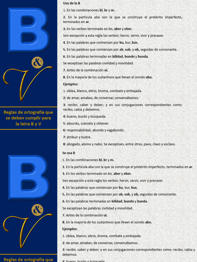 2 Uso de Letras B y V | PDF | Verbo | Lingüística