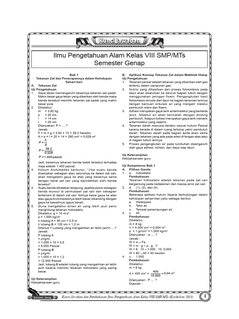 Kunci Ipa 8 SMT 2 | PDF