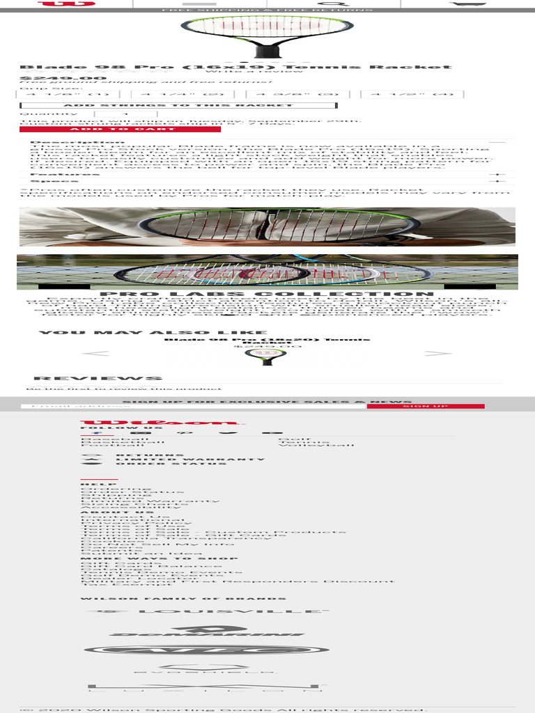 Pro Labs Wilson Sporting Goods | PDF