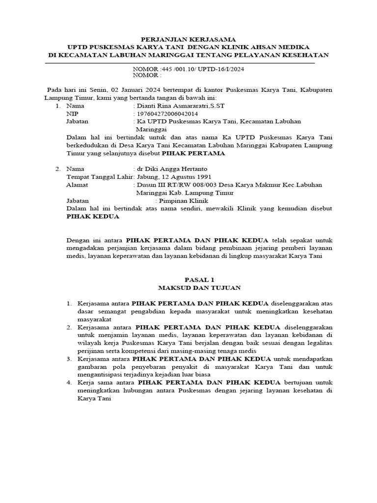 1.2.3 B MOU Jejaring | PDF