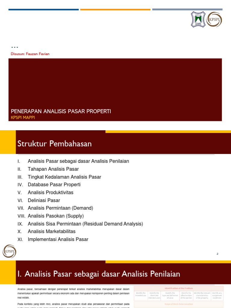 Penerapan Analisis Pasar Properti Implementasi | PDF