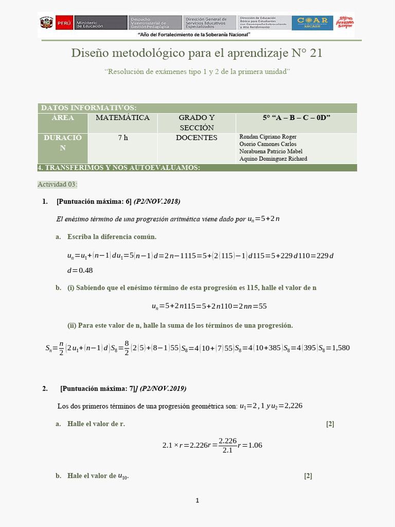 Dmpa 21 - U5 - 5to - Matemática-2022 | PDF | Pendiente | Geometría algebraica