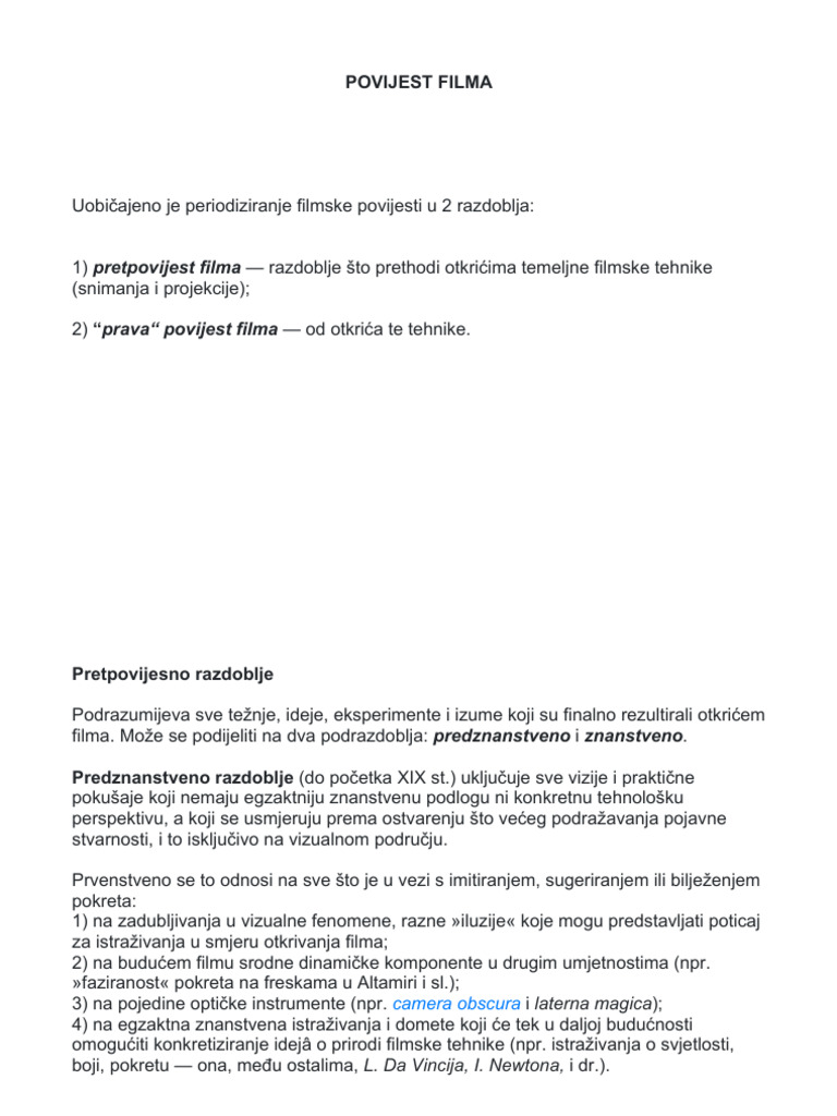 Gradivo 02 - Povijest Filma | PDF