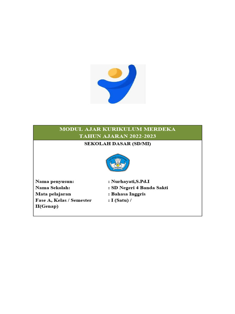 Modul Ajar B.ing | PDF