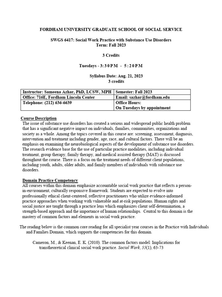 SWGS 6417 | PDF | Substance Use Disorder | Substance Abuse