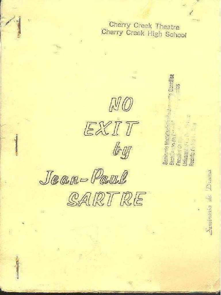 No Exit - Jean-Paul Sartre | PDF