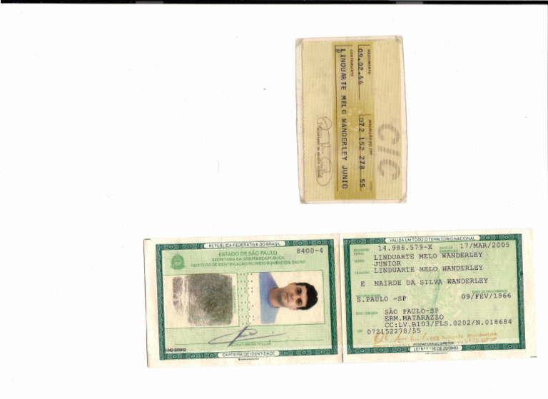 RG e CPF Fiador | PDF