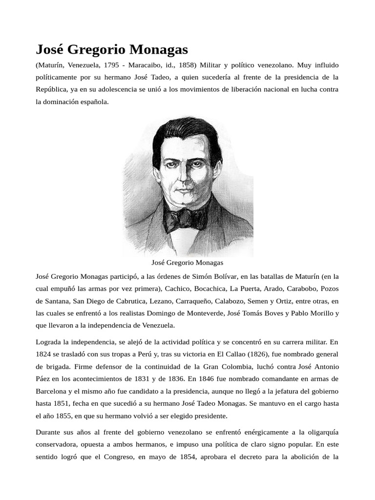 Hermanos Monagas | PDF | Venezuela