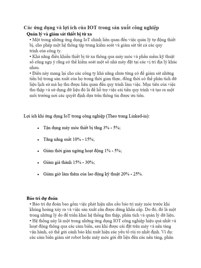 IOT trong công nghiệp | PDF
