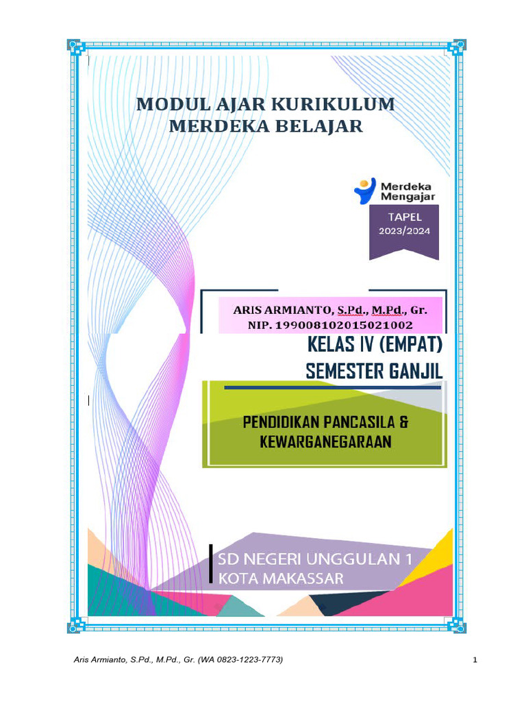Modul PPKN Kls 4 Sms 1 | PDF