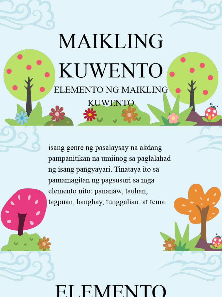 Maikling Kwento-Elemento | PDF