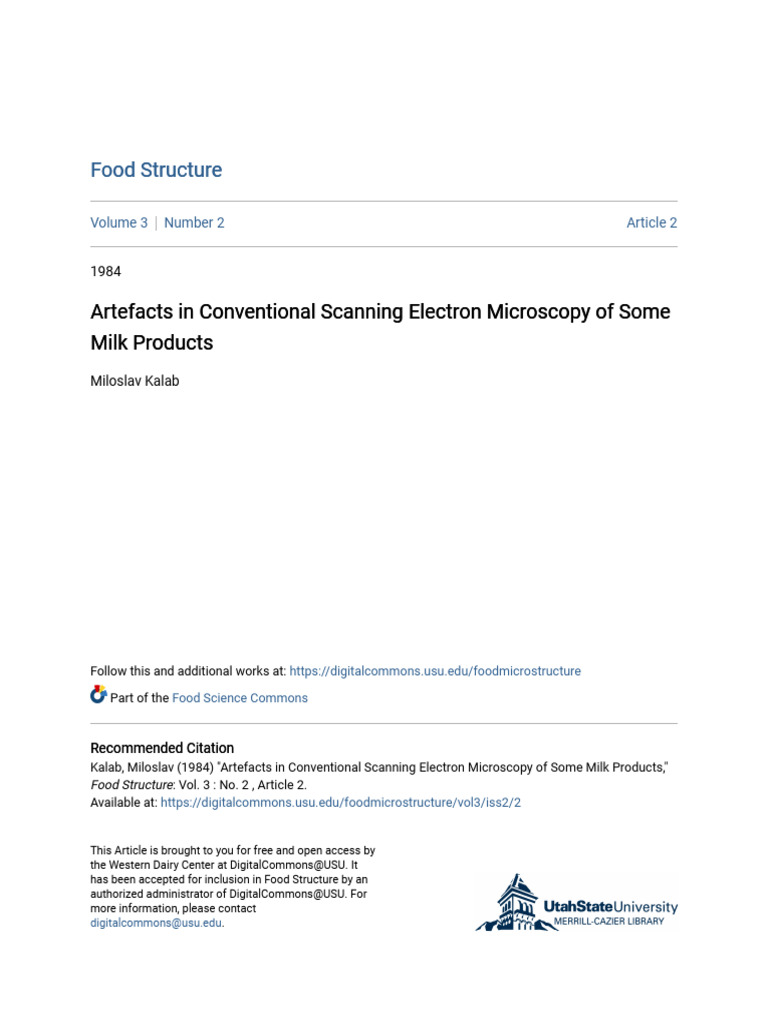 Artefacts in Conventional Scanning Electron Microscopy of Some Mi ...