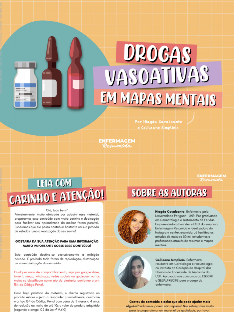 281 Mapas Mentais de Drogas Vasoativas at Enferresumida | PDF