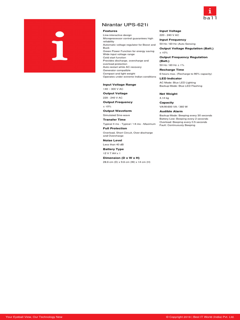 NirantarUPS 621i | PDF | Alternating Current | Power Supply