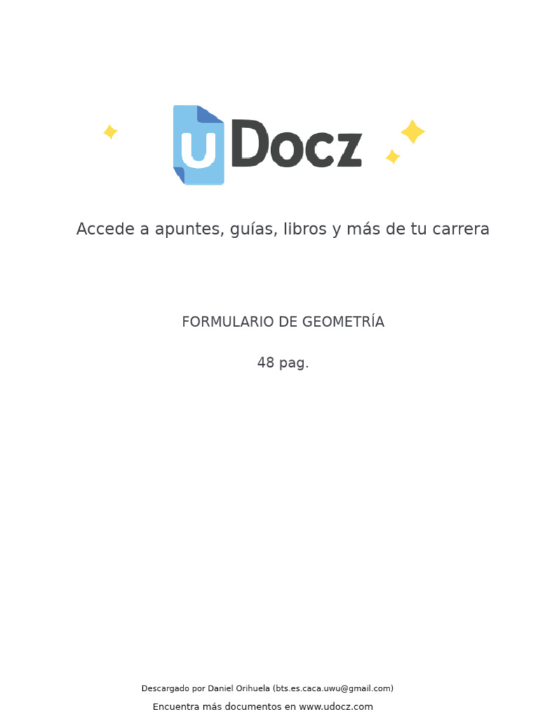 Formulario de Geomet 85413 Downloadable 5118982 | PDF | Triángulo | Teorema