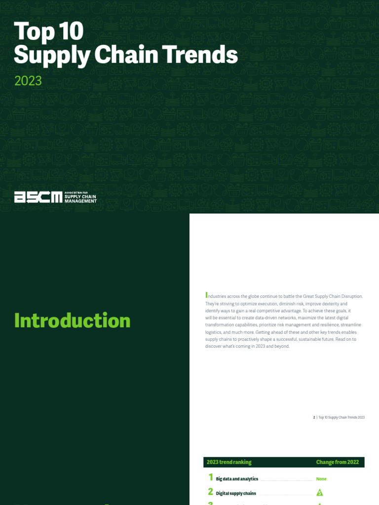 Top 10 Supply Chain Trends Report 2023 | PDF | Supply Chain | Internet ...