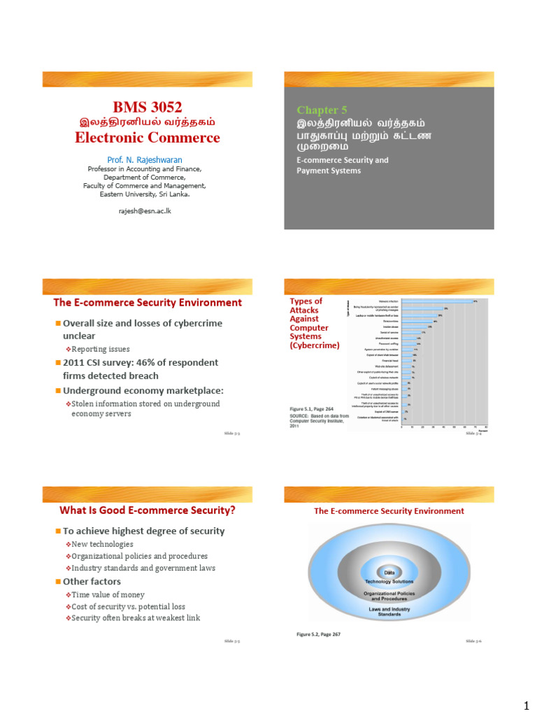 Chapter 5 E-Commerce Security and Payment Systems | PDF | Public Key Cryptography | Encryption