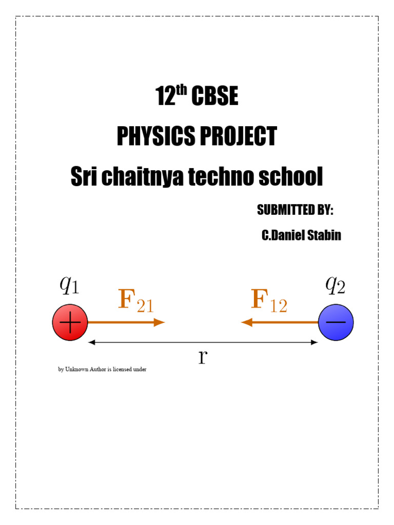 Physics Self Investigatory Project | PDF | Electric Charge | Force