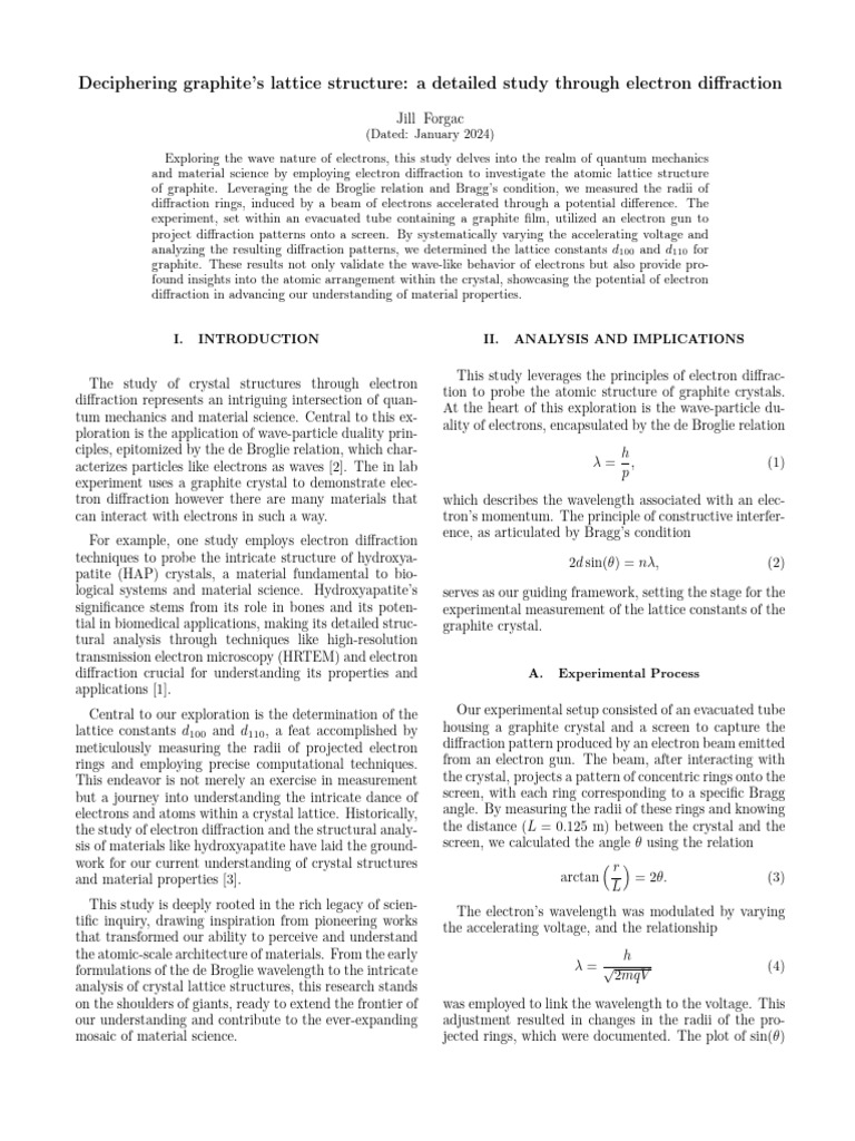 Electron Diffraction Rapid Communication 1 | PDF | Electron | Diffraction