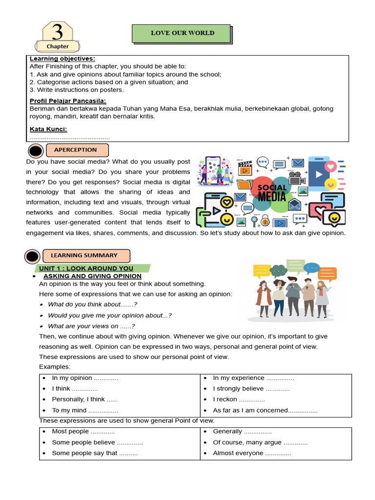 Modul Chapter 3 - Love Our World - Kirim | Download Free PDF | Social ...