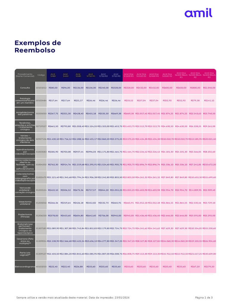 AMIL Reembolsos | PDF