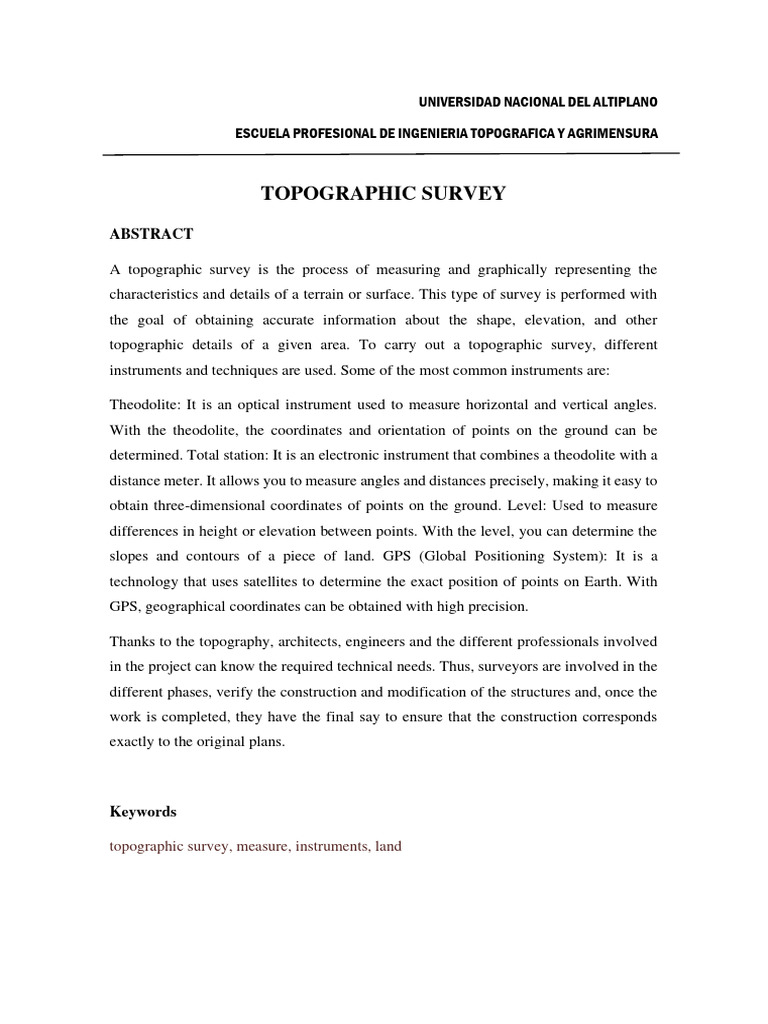 ABSTRACT | PDF | Surveying | Topography