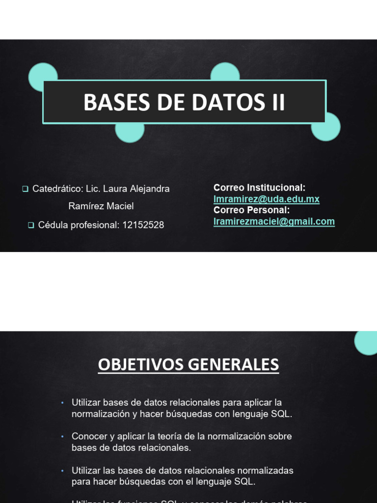 Base de Datos Ii PDF | PDF | Modelo relacional | Base de datos relacional