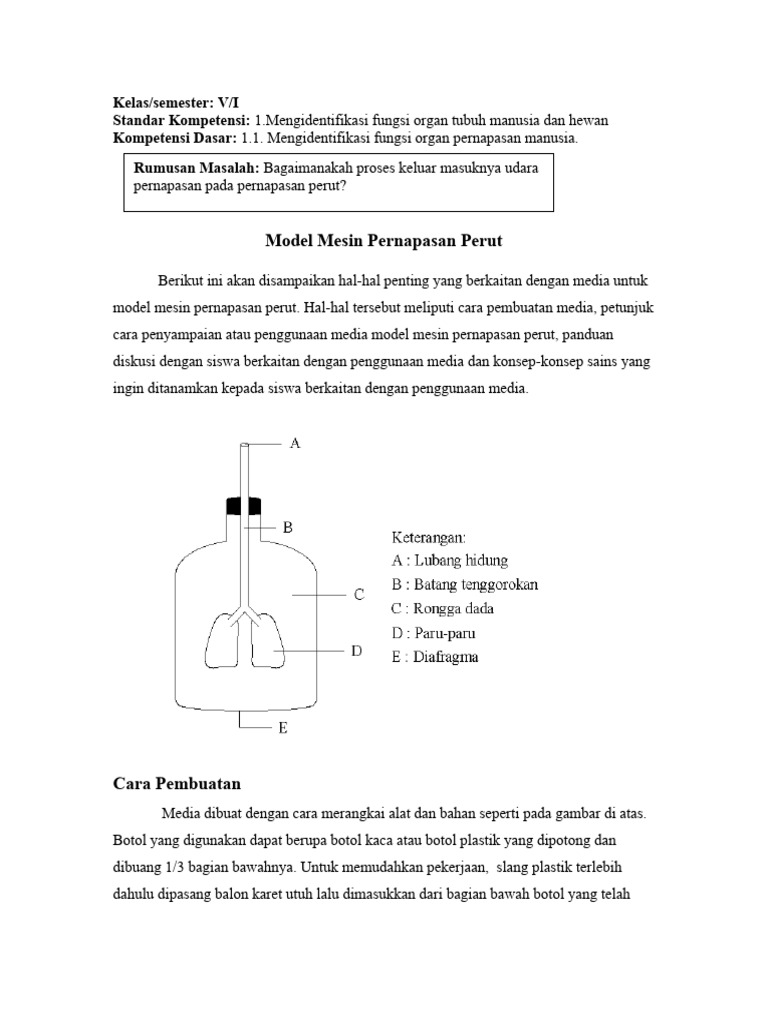 Model Mesin Pernapasan Perut | PDF