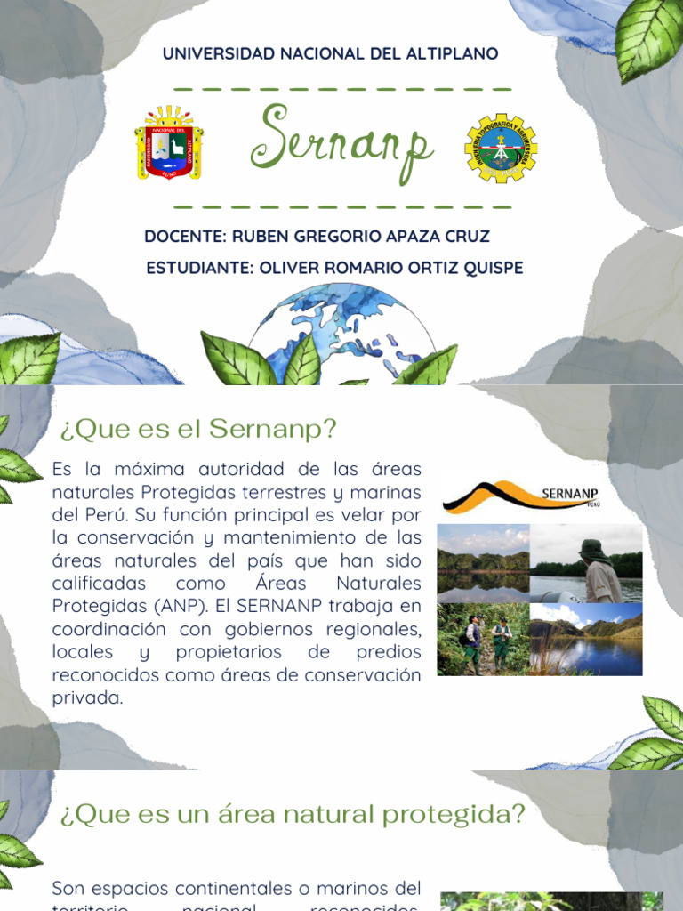 SERNAP | PDF | Perú | Entorno natural